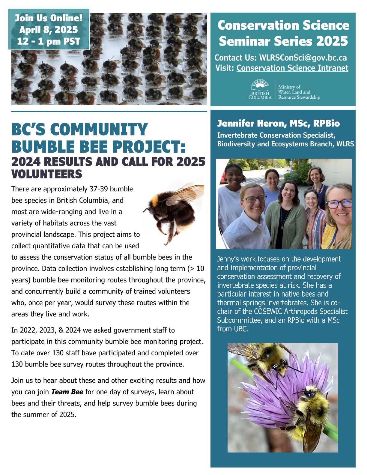 BC's Community Bumble Bee Project: 2024 Results and Call for Volunteers (Apr 8) - Entomological ...